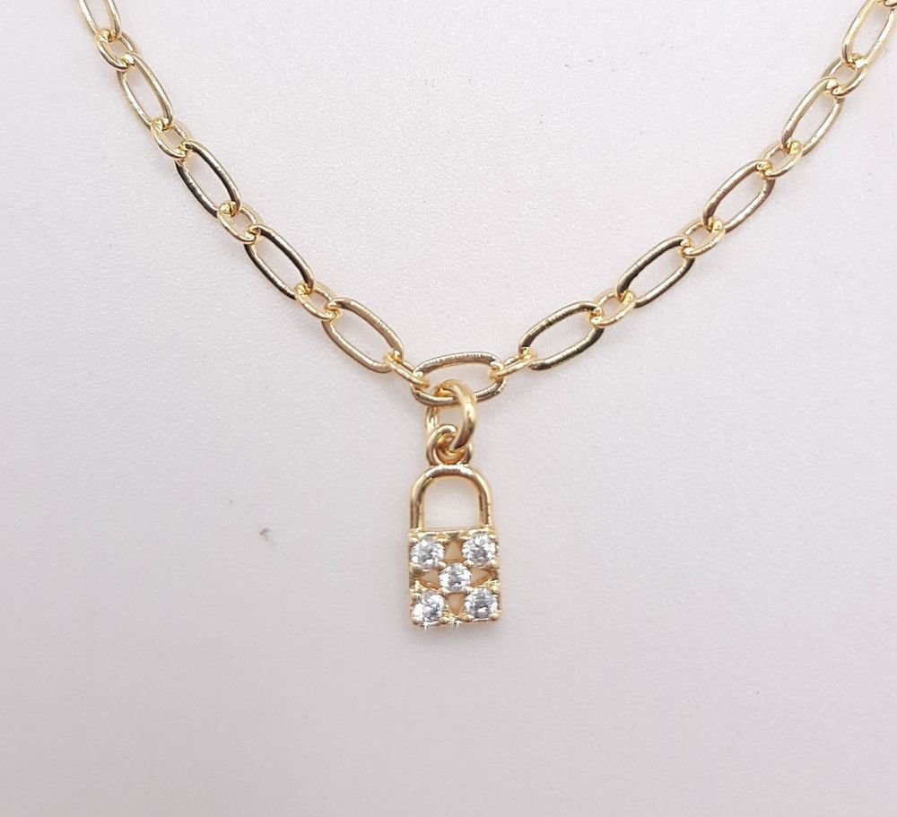 TANK BRUTOS - Tornozeleira Com Cadeado Cravejado